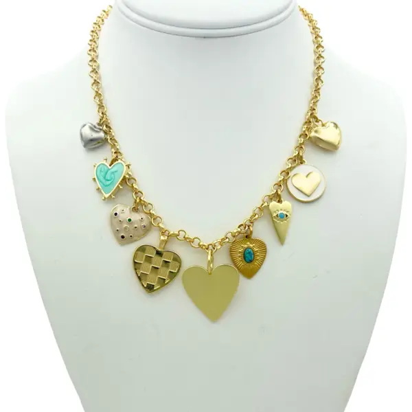 HOLST+LEE Charm Necklace - Full Hearts