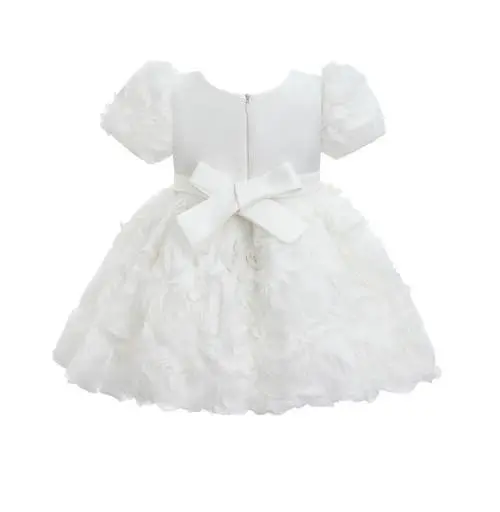 TULLEEN Bow Rosette Dress - White