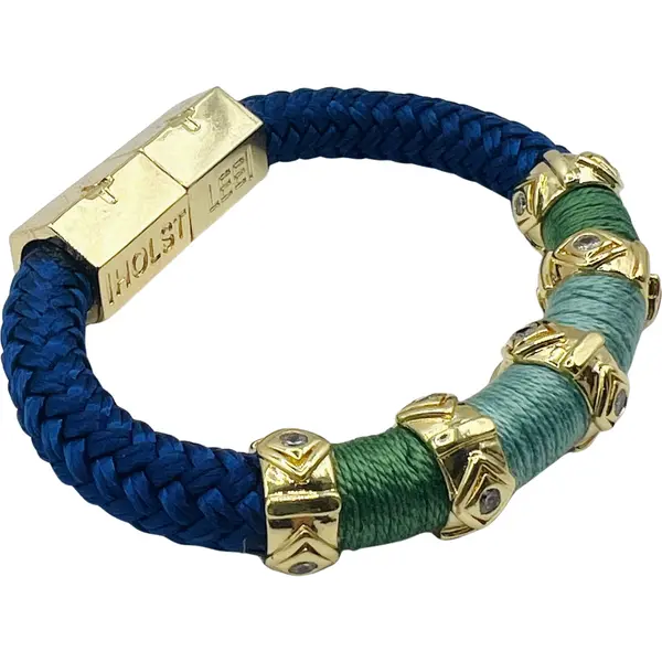 HOLST+LEE Evil Eye Colorblock Bracelet - Eucaluptus