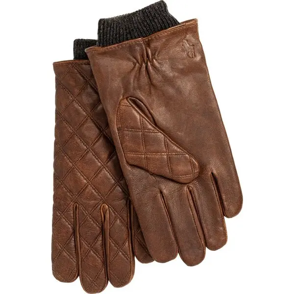 Polo Ralph Lauren Quilted Leather Glove - Dark Brown
