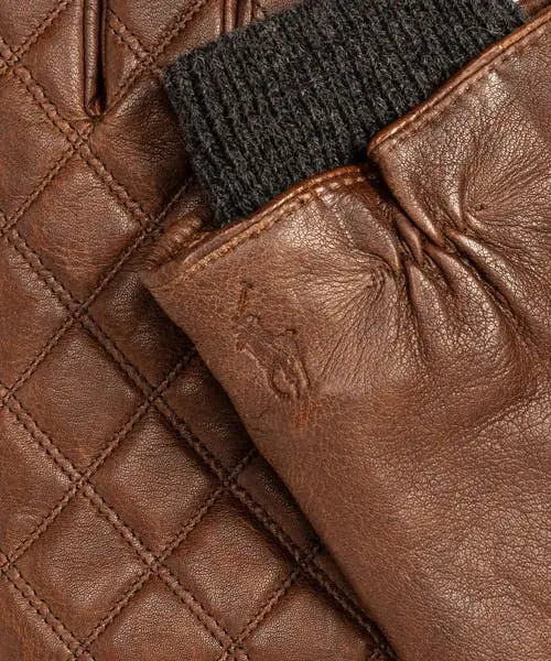 Polo Ralph Lauren Quilted Leather Glove - Dark Brown