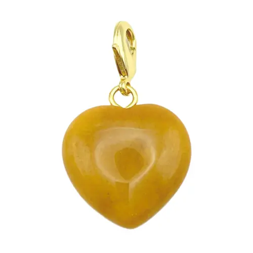 HOLST+LEE Heart Stone Pendant - Tan Agate