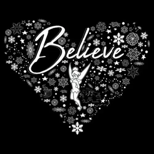 PETER PAN Believe Christmas Snowflakes Graphic T-shirt