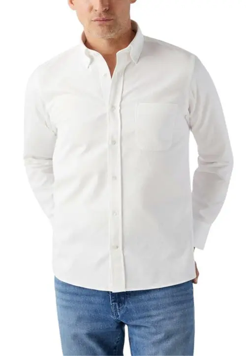 Robert Talbott Harrison Button Down Pique Shirt - White