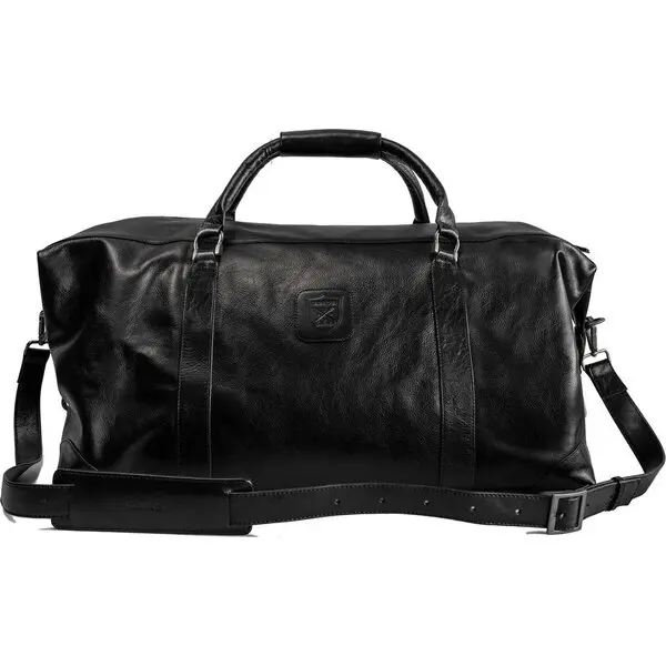 SABANDIJA Heritage Leather Duffel Bag - Black