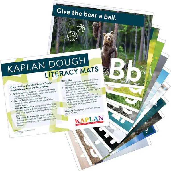 KAPLAN EARLY LEARNING COMPANY Dough Literacy Mats Set Of 26 - Multicolor