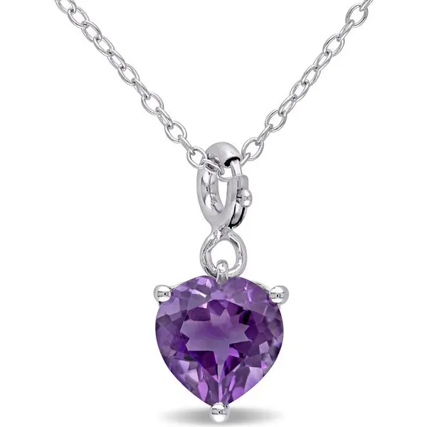 JULIANNA B. Heart Charm Pendant - Amethyst