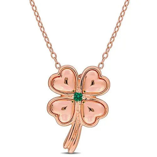 JULIANNA B. Clover Leaf Pendant Necklace - Created Emerald