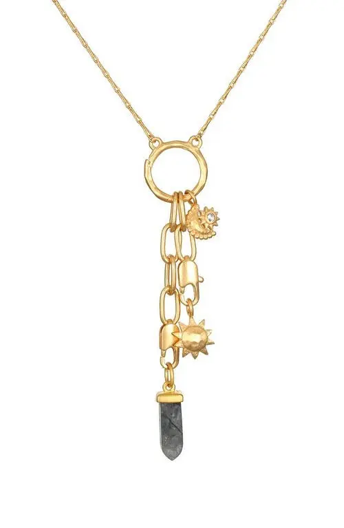SATYA JEWELRY Reach For The Stars Charm Necklace Set - Metallic Gold