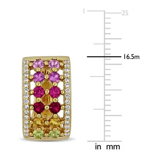 JULIANNA B. Multi-gemstone Huggie Earrings