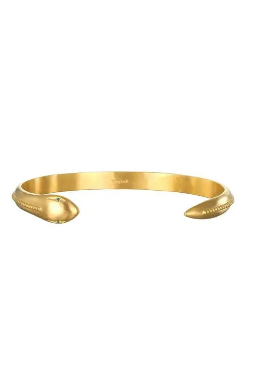 SATYA JEWELRY Sacred Guidance Snake Cuff Bracelet - Metallic Gold