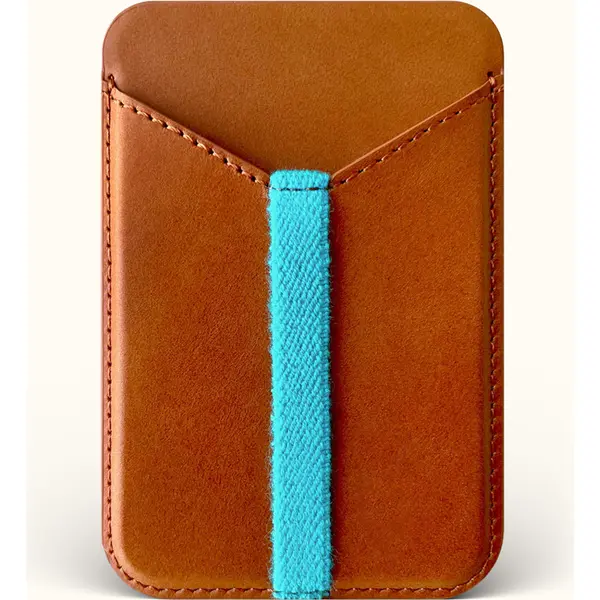 BLUEBONNET The Minimalist Magsafe Card Wallet - Saddle Tan