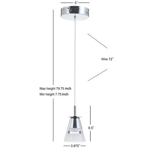 JONATHAN Y Alain 1-light Adjustable Metal Integrated Led Pendant