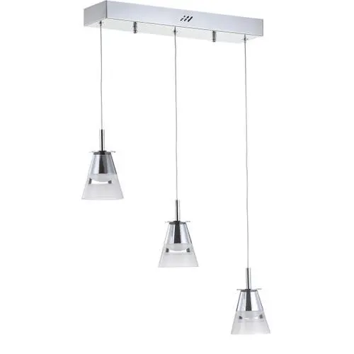 JONATHAN Y Alain 3-light Adjustable Cascading Metal Integrated Linear Led Pendant