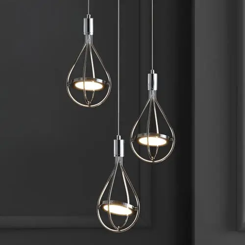 JONATHAN Y Orion Adjustable Modern Integrated 3-light Cluster Led Metal Pendant
