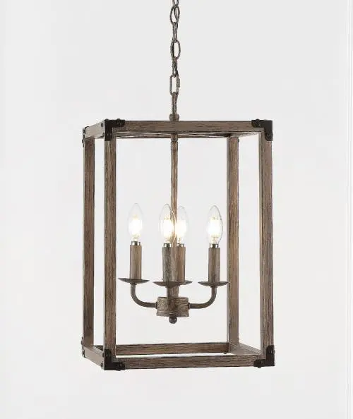 JONATHAN Y Magnolia 4-light Adjustable Iron Rustic Farmhouse Led Pendant