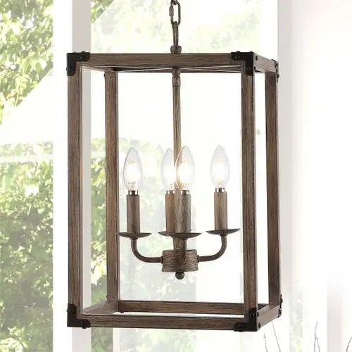 JONATHAN Y Magnolia 4-light Adjustable Iron Rustic Farmhouse Led Pendant