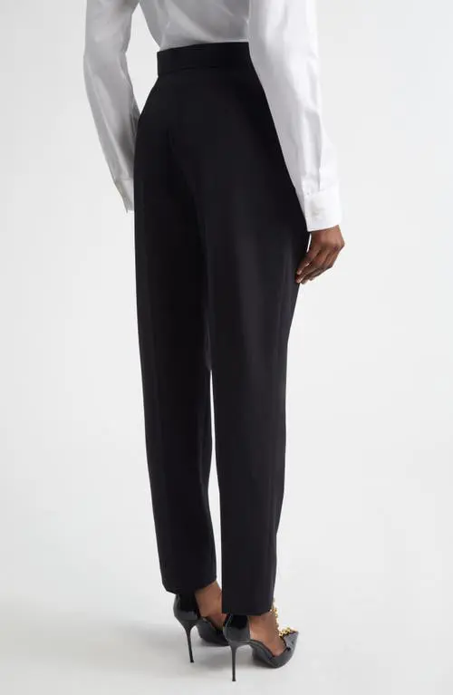 Balmain Tailored High-waist Wool Grain De Poudre Pants