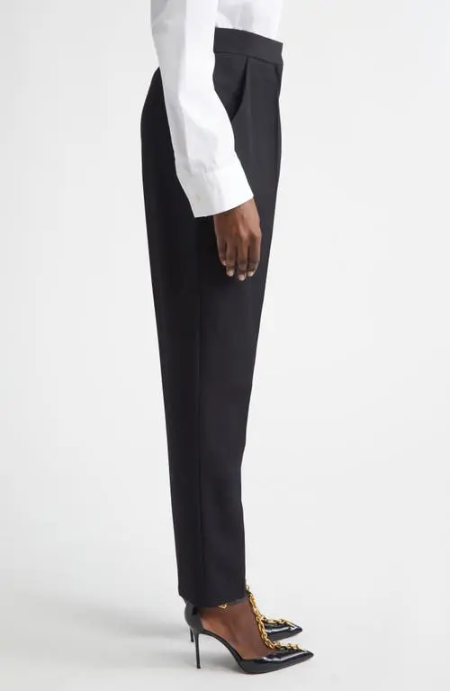 Balmain Tailored High-waist Wool Grain De Poudre Pants