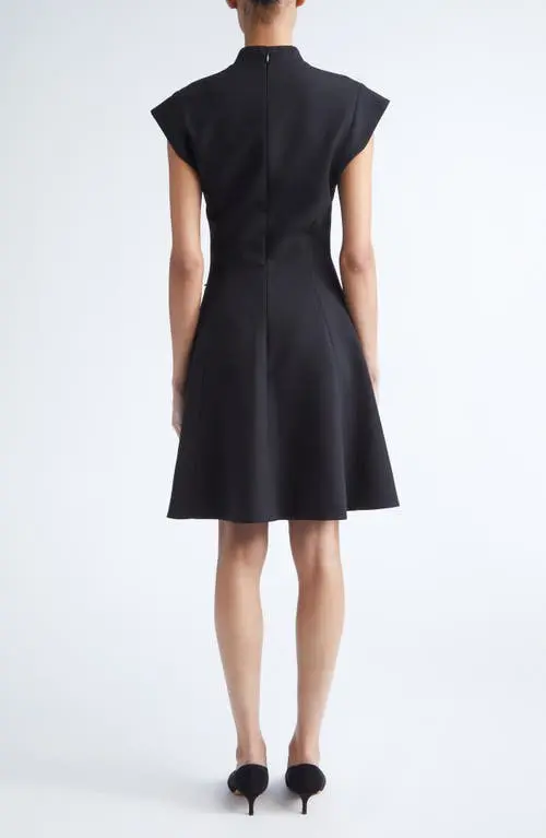 sachin and babi light blue dress Lela Rose Fishing Lures Embroidered Mini Dress In Black