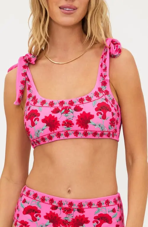 Beach Riot Avalon Floral Bikini Top - Redwood Floral