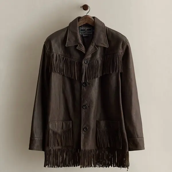Ralph Lauren Polo Sport Leather Fringe Jacket