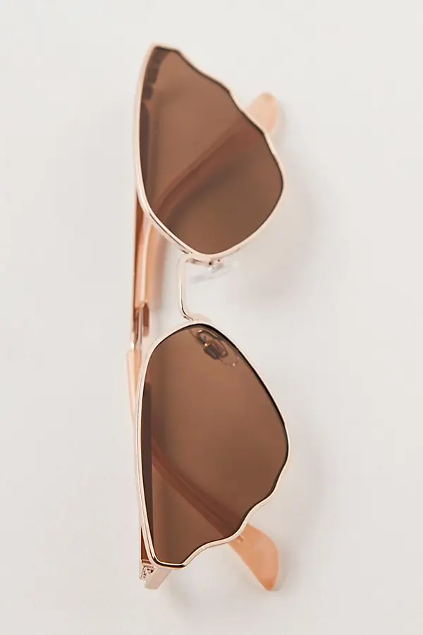 Free People Little Wing Novelty Sunglasses - Toast