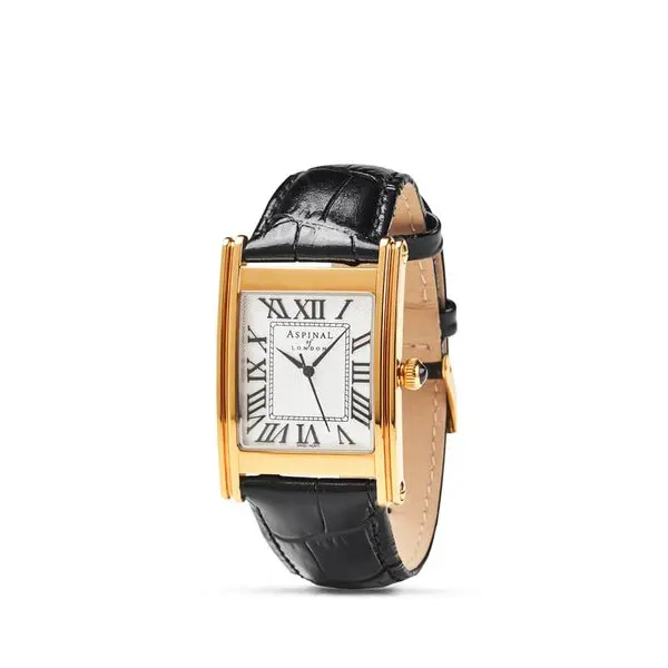 ASPINAL OF LONDON Mayfair® Silver-plated Watch - Black