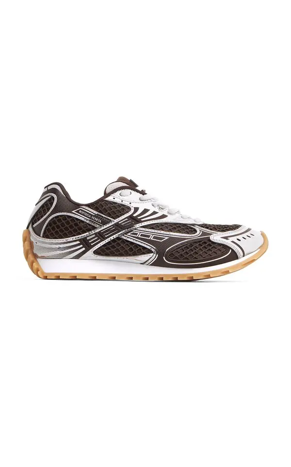 Bottega Veneta Orbit Fishnet Sneakers - Brown