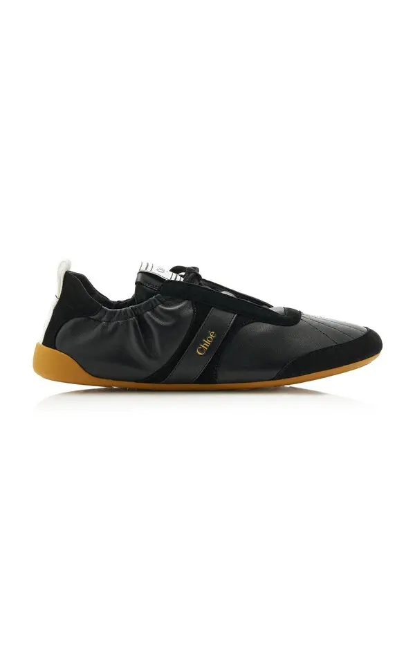 Chloé Kick Calfskin Sneakers - Black