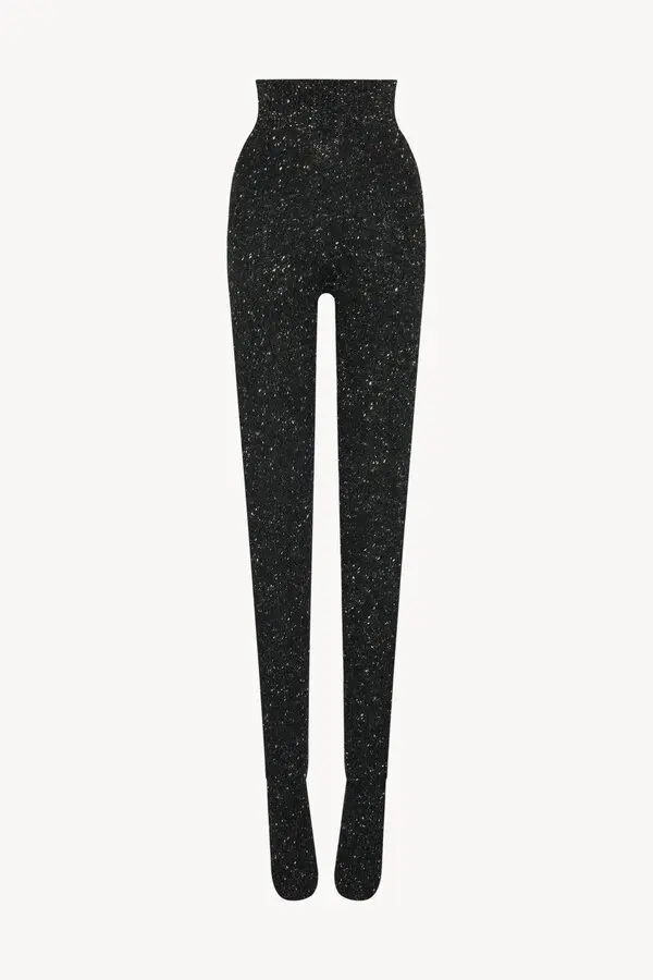 THE ROW Mumu Cashmere Tights - Charcoal Melange