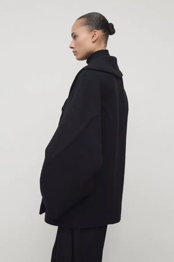 THE ROW Temur Virgin Wool Coat - Black