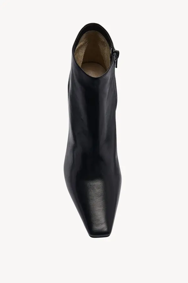 THE ROW Carla 80 Leather Boots - Black