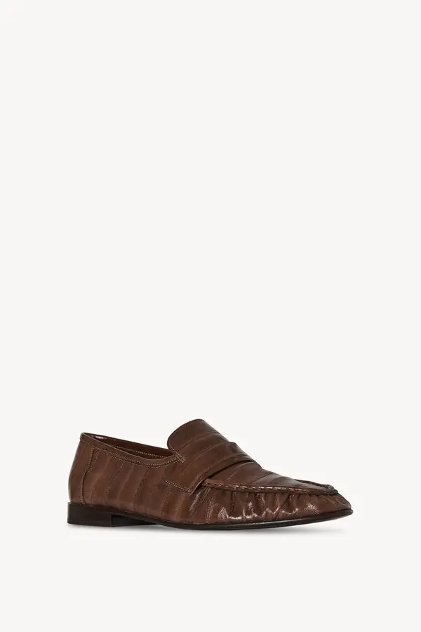 THE ROW Soft Loafer In Eel - Light Brown