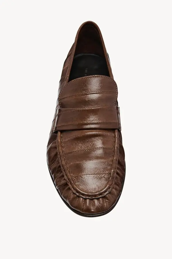 THE ROW Soft Loafer In Eel - Light Brown
