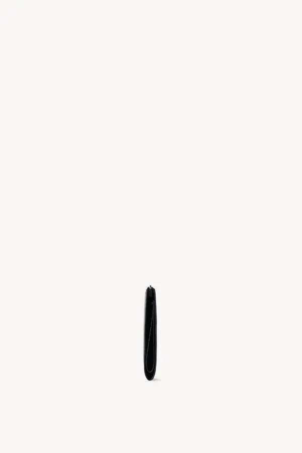 THE ROW Medium Leather Wristlet - Black