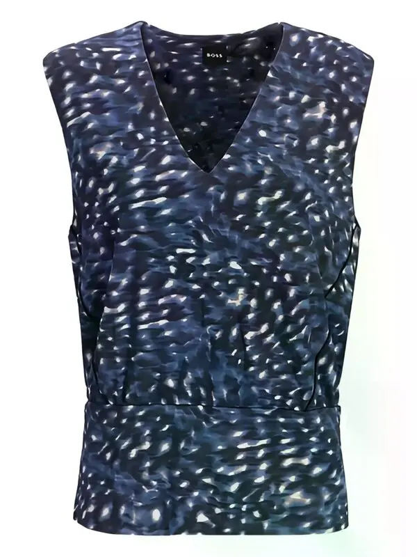 BOSS Printed V-neck Top