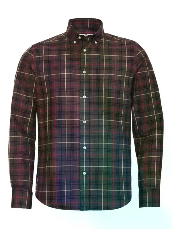 LOJA DAS MEIAS Buttoned Checked Shirt - Brown