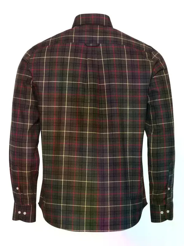 LOJA DAS MEIAS Buttoned Checked Shirt - Brown
