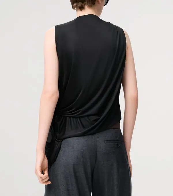 Loewe Draped Sleeveless Top - Black