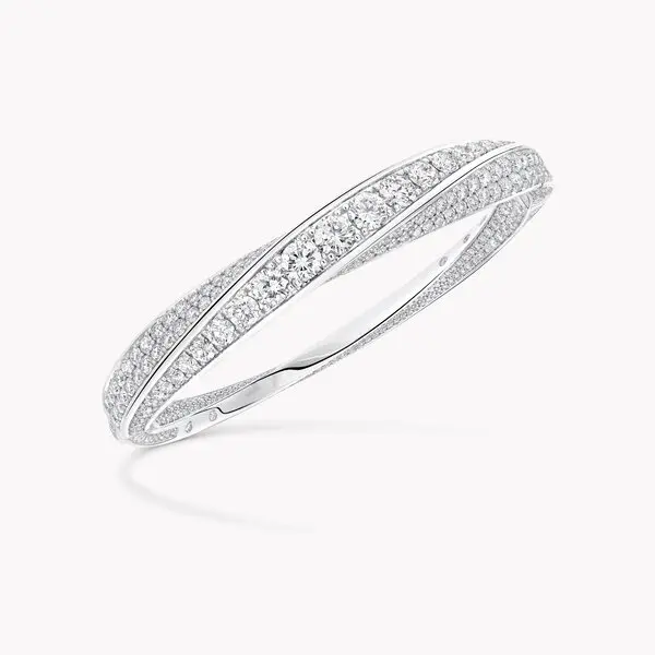 Graff Spiral Diamond Bangle - White Gold
