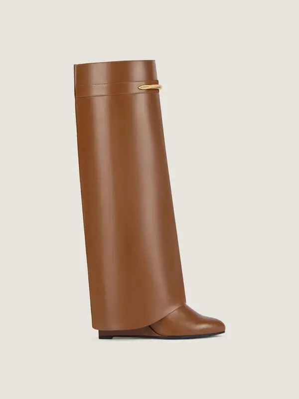 Givenchy Shark Pinch Leather Boots - Tan