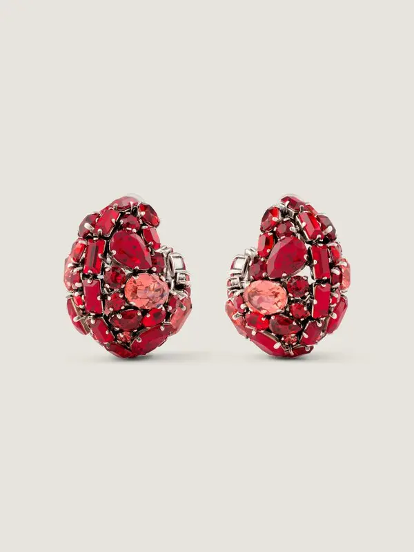 Givenchy Bold Crystals Clip On Earrings - Multicolor