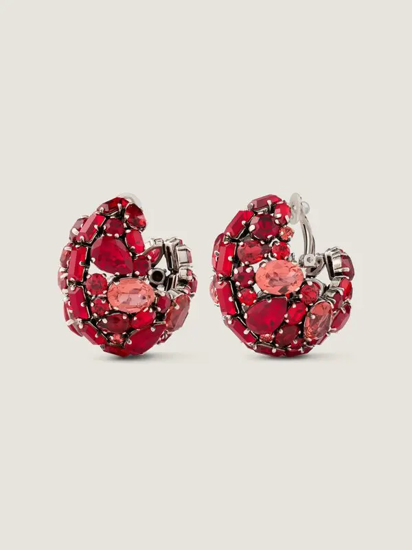 Givenchy Bold Crystals Clip On Earrings