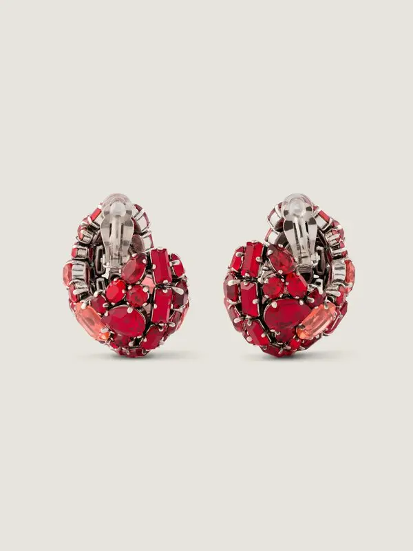 Givenchy Bold Crystals Clip On Earrings