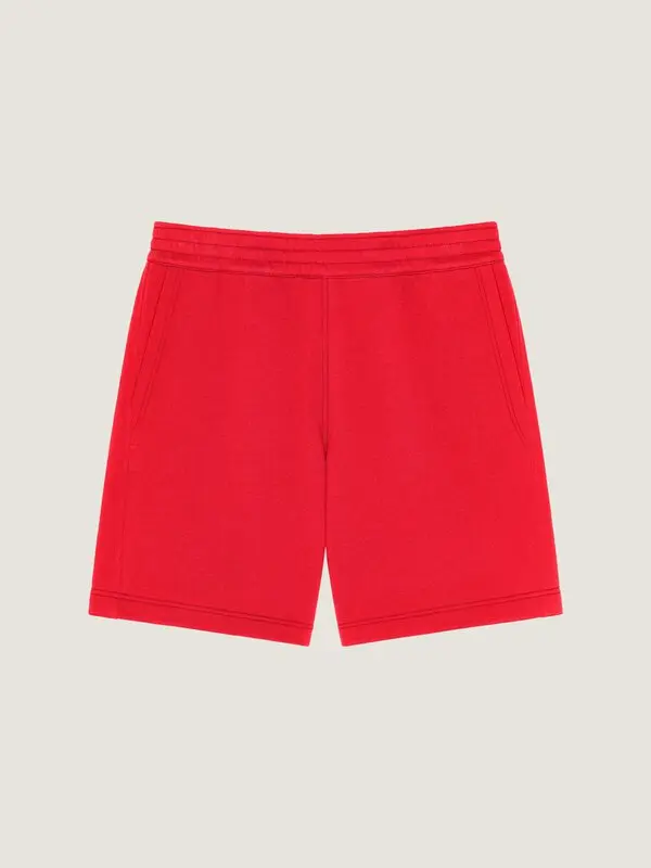 Givenchy Bermuda Shorts In Fleece With Paris Grosgrain - Vermillon