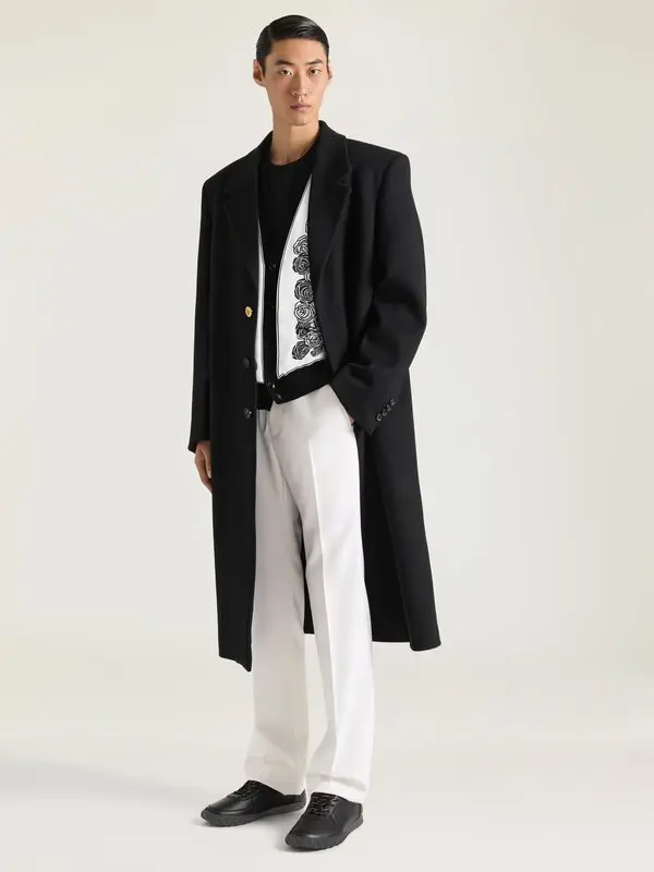 Givenchy Coat In Wool And Cashmere - Black