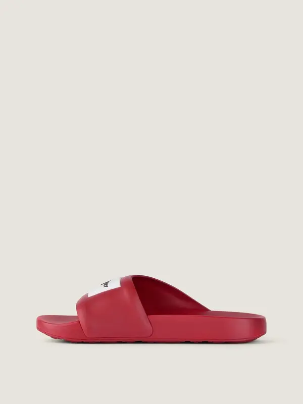 Givenchy Label Slide Mules - Vermillon