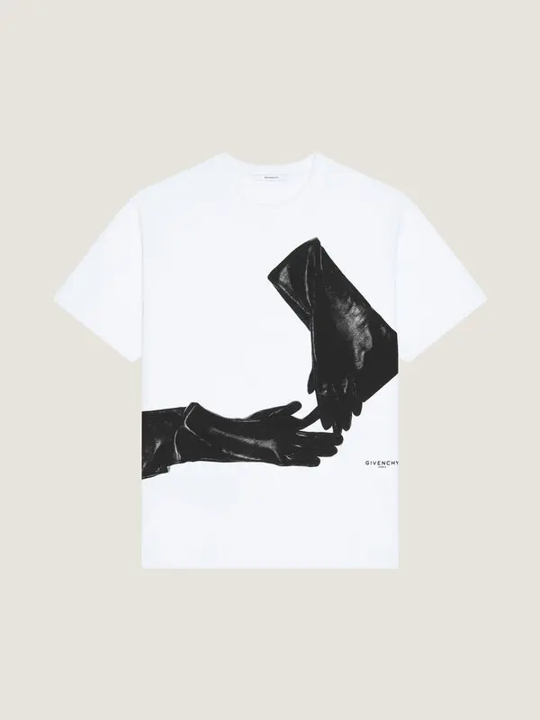 Givenchy T-shirt In Cotton With Surrealism Print - White