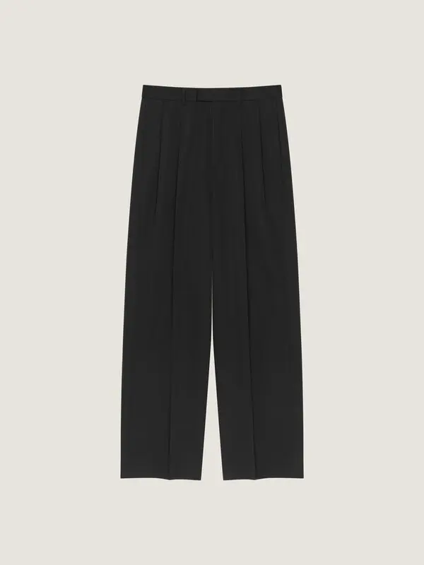 Givenchy Double Pleat Wool Trousers - Black